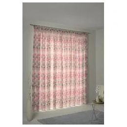Vorhang ADAM "Bio Bel" Gr. 2, rosa, B:145cm H:175cm, Jacquard, Baumwolle (Bio-Baumwolle), Gardinen, aus 100% Bio-Baumwolle