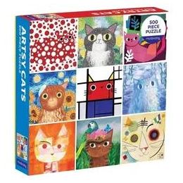 Galison Artsy Cats 500 Piece Family Puzzle