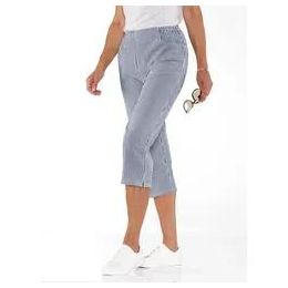 Caprihose Classic Basics, Damen, Gr. 46, Normalgr&ouml;&szlig;en, blau (dunkelblau, gestreift), 100% Baumwolle, gemustert, gestreift, 3/4-L&auml;nge, Hosen Caprihose