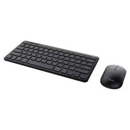 Trust Lyra WL Bluetooth&reg;, Funk Tastatur, Maus-Set Wiederaufladbar, Ger&auml;uscharme Tasten, Spritzwassergesch&uuml;tzt, Multimediatasten