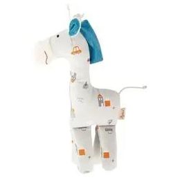 Sigikid 39979 - Greifling Giraffe, sigibaby, beige/blau, Baumwolle, 23 cm