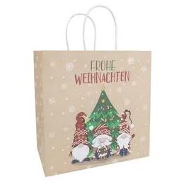 Idena Geschenktasche Weihnachten Wichtel mehrfarbig 28x15x28cm