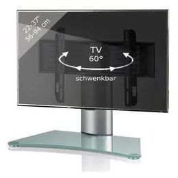 Vcm TV Standfu&szlig; Aufsatz Erh&ouml;hung Alu Glas Windoxa Mini