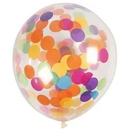 Creativ Company Ballons mit Konfetti, rund, D 23 cm, Transparent, 4 Stk