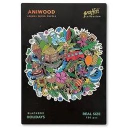 BestSaller J7405M - Aniwood Puzzle, Graffiti Collection, Holidays, Holz-Puzzle, 150 Teile, Mandala