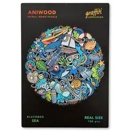 BestSaller J7407M - Aniwood Puzzle, Graffiti Collection, Sea, Holz-Puzzle, 150 Teile, Meer Mandala