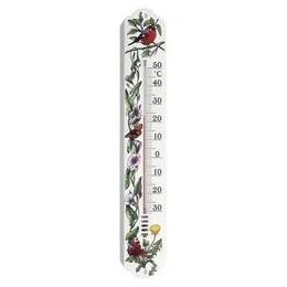 TFA Dostmann Analoges Innen-Au&szlig;en-Thermometer Thermometer Wei&szlig;, Blumen 12.3040.20