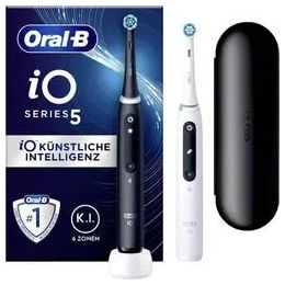 Oral-B iO Series 5 Duo 415121 Elektrische Zahnb&uuml;rste Schwarz, Wei&szlig;