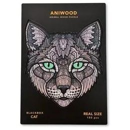 BestSaller J7403M - Aniwood Animal Wood Puzzle, Katze M, Holz-Puzzle, 150 Teile
