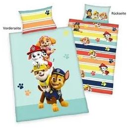 Herding Paw Patrol 2632404063 - Flanell-Bettw&auml;sche (Made in Green), 40x60 cm + 100x135 cm, 100% Baumwolle