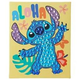 Craft Buddy CAJK-31DNY003 - Crystal Art Junior, Disney Stitch, Bastelset mit Keilrahmen, Diamond Painting