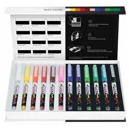 KARIN Marker PIGMENT decobrush Basic Colors Collection, 12er Set
