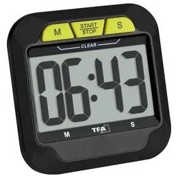 TFA Dostmann Digitaler Timer und Stoppuhr mit gro&szlig;en Ziffern Timer Schwarz digital