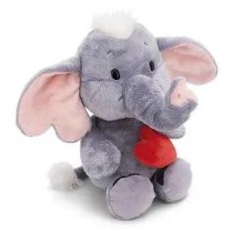 Nici Kuscheltier Love Elefant mit Magnet Herz dunkelgrau