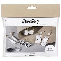Creativ Company Mini Kreativ Set Schmuck, Ohrringe, Schwarz, Wei&szlig;