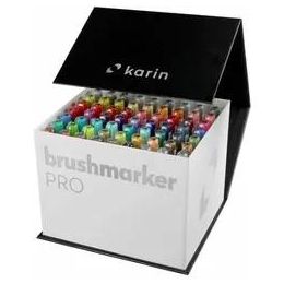 KARIN Marker Brushmarker PRO Mega Box, 63 Farben + 3 Blender