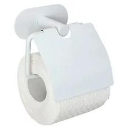 Wenko Turbo-Loc&reg; Toilettenpapierhalter mit Deckel Mod. Orea White matt, aus rostfreiem Edelstahl