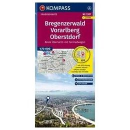 KOMPASS Fahrradkarte 3357 Bregenzerwald, Vorarlberg, Oberstdorf 1:70.000