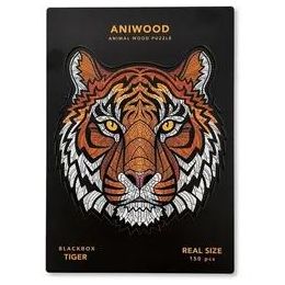 BestSaller J7402M - Aniwood Animal Wood Puzzle, Tiger M, Holz-Puzzle, 150 Teile