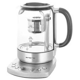 Emerio WK-122248 Wasserkocher schnurlos, BPA-frei, mit Display Silber, Schwarz Fassungsverm&ouml;gen: 1.7 l
