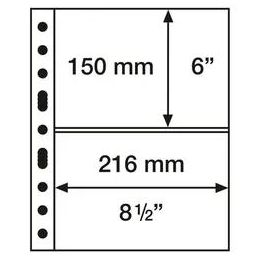 Grande Kunststoffh&uuml;llen mit 2 waagerechten Streifen, glasklar, 5er Pack