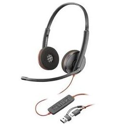 HP Poly Blackwire C3220 Over Ear Headset kabelgebunden Stereo Schwarz Headset, Lautst&auml;rkeregelung, Mikrofon-Stummschaltung Computer