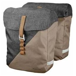 Fahrradtasche Racktime "Heda", grau (grau, sand), Taschen, B/H/T: 31,5cm x 37,5cm x 45cm, Polyester, B:31,5cm H:37,5cm T:45cm