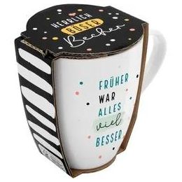 Sheepworld Tasse mit Motivdruck "Fr&uuml;her war alles viel besser", mit Banderole