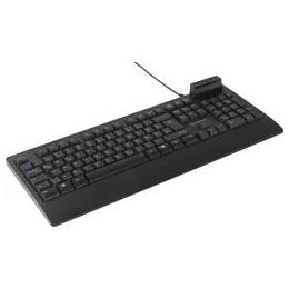 Renkforce RF-CKB-200 USB Tastatur Deutsch, QWERTZ Schwarz Chipkarten-Leser