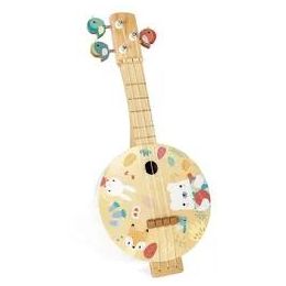 Kinder-Banjo aus Holz mit Vogel-Stimmschl&uuml;sseln & Nylonsaiten