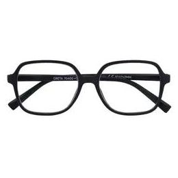Lesebrille GRETA, schwarz, +1.00 dpt mit Etui