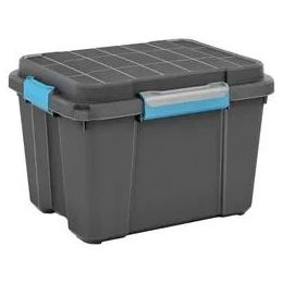 KIS 237440 Aufbewahrungsbox Scubba stapelbar (B x H x T) 495 x 340 x 390 mm Grau-Blau, Schwarz 1 St.