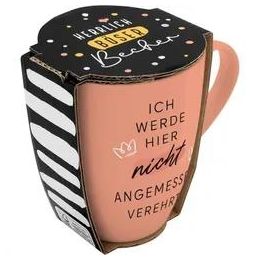 Sheepworld Tasse mit Motivdruck "Ich werde hier nicht angemessen verehrt!", mit Banderole