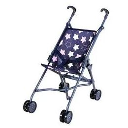 KNORRTOYS 12643 - Puppenbuggy Sim Star Blue Pink, klappbar, Schieberh&ouml;he: 55cm