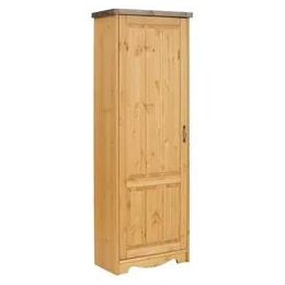 Garderobenschrank OTTO HOME "Trinidad", beige (natur, grau), B:69cm H:190cm T:37cm, Massivholz, Schr&auml;nke, Garderobenschrank, aus massiver Kiefer, FSC zertifiziert, Breite 69 cm