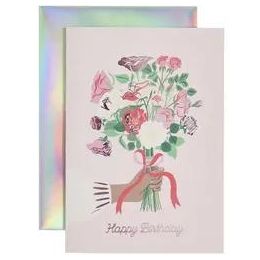 Rico Design Gru&szlig;karte La Vie en Rose, Happy Birthday, B6