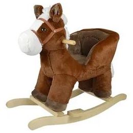 KNORRTOYS 40397 - Schaukeltier Benny Horse, Pl&uuml;sch-Schaukelpferd mit R&uuml;ckenlehne, Sitzh&ouml;he ca. 35 cm