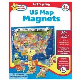 Active Minds Us Map Magnets