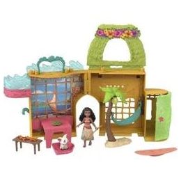 Mattel Disney Prinzessin Vaiana Storytime Stackers Puppenhaus mit kleiner Puppe, Tierfreund und 9 Zubeh&ouml;rteilen