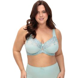 sheego Damen B&uuml;gel-BH mit leicht transparenter Spitze kalkmint Gr&ouml;&szlig;e 85D