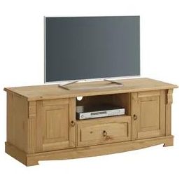 Lowboard OTTO HOME "Anna", beige (natur), B:140cm H:50cm T:44cm, Sideboards, Lowboard, TV-Board, Breite 140 cm, 2 T&uuml;ren, 1 Schublade, Massivholz, FSC