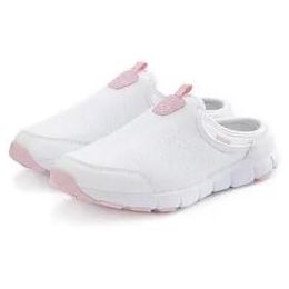 Sneaker Lascana "Slip-On-Sneaker", Damen, Gr. 40, wei&szlig; (wei&szlig;, rose), Obermaterial: 100% Textilmaterial. Decksohle: 100% Textilmaterial. Futter: 100% Textilmaterial. Laufsohle: 100% Synthetik, unifarben, Basic, Schuhe Sneaker, Halbschuh, Freizeitschuh, Sabot, Clogs aus leichtem Mesh-Material