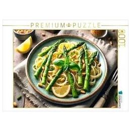 Calvendo Puzzle Frische Pasta mit gr&uuml;nem Spargel 1000 Teile Lege-Gr&ouml;&szlig;e 64x48cm Foto-Puzzle f&uuml;r gl&uuml;ckliche Stunden