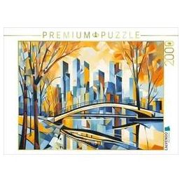Calvendo Puzzle Spiegelnde Skyline im farbenfrohen Herbst 2000 Teile Lege-Gr&ouml;&szlig;e 90x67cm Foto-Puzzle f&uuml;r gl&uuml;ckliche Stunden