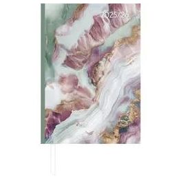 Neumann Campustimer Blue Marble - A5 Semester-Planer - Studenten-Kalender 2025/2026 - Notiz-Buch - Marmor - Weekly - Alpha Edition