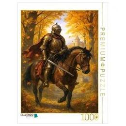 Calvendo Puzzle Herbstlicher Aufbruch - Ritter auf Pferd 1000 Teile Lege-Gr&ouml;&szlig;e 64x48cm Foto-Puzzle f&uuml;r gl&uuml;ckliche Stunden