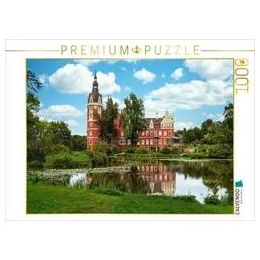 Calvendo Puzzle Ein Blick auf das Schloss F&uuml;rst-P&uuml;ckler in Bad Muskau 1000 Teile Lege-Gr&ouml;&szlig;e 64x48cm Foto-Puzzle f&uuml;r gl&uuml;ckliche Stunden