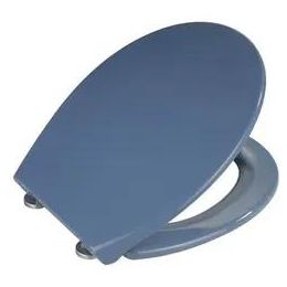 Wenko Premium WC-Sitz Mod. Samos Slate Blue, aus antibakteriellem Duroplast