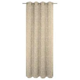 Vorhang ADAM "Flower Cuv&eacute;e Light" Gr. 1, beige, B:145cm H:145cm, Jacquard, Baumwolle (Bio-Baumwolle), Gardinen, aus 100% Bio-Baumwolle, Made in Germany