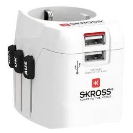 SKROSS 1302470 Reiseadapter Pro Light USB (2xA) -World